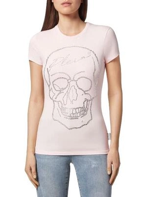 Philipp Plein Embellished Skull T-shirt - Rose/pink