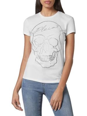 Philipp Plein PHILIPP PLEIN Embellished Skull T-shirt White