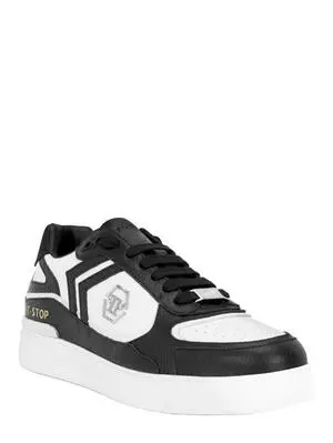 Philipp Plein Low Top Sneakers In Deer Leather - Black/black