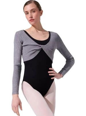 CAPEZIO Shrug With Faux Knot Detail - Medium Grey