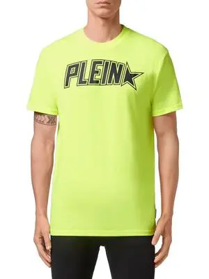 Philipp Plein T-shirt Round Neck Men Yellowfluo