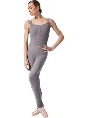 CAPEZIO Full Length Romper - Medium Grey
