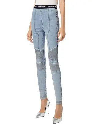 Philipp Plein Super High Waist Jegging - Icefrost