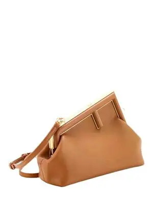 Fendi Leather Clutch Bag - Brown