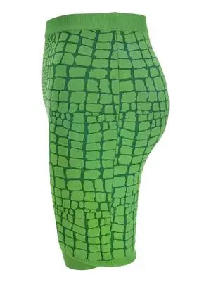 MOSCHINO Moschino 2000-2010s Animal Print Knitted Skirt