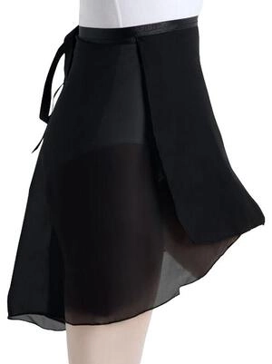 CAPEZIO Capezio Georgette Long Wrap Skirt Black
