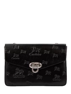 CAVALINHO Embossed Leather Shoulder Bag - Black