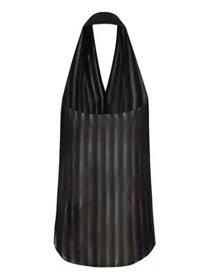 CORTANA Brisa Halterneck Sleeveless Shirt - Black