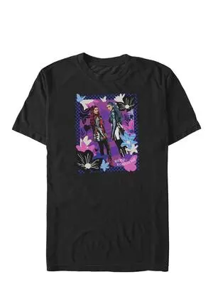 DESCENDANTS Floral Chloe And Red Portrait Short Sleeve Graphic T-shirt - Black