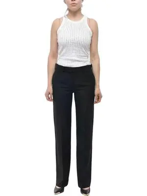 THE ROW Selvie Virgin Wool-blend Trousers - Black