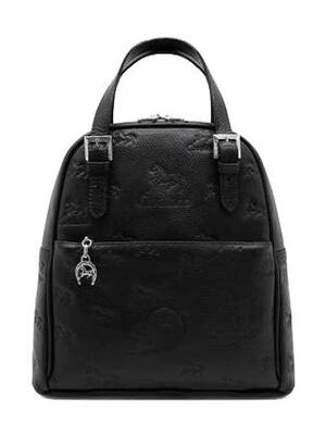 CAVALINHO Lusitano 548 Embossed Leather Backpack - Black
