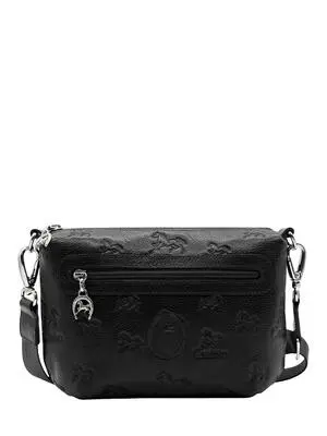 CAVALINHO Embossed Leather Crossbody Bag - Black