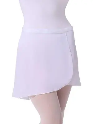 CAPEZIO Capezio Georgette Wrap Skirt White