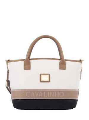 CAVALINHO Mini Handbag - Beige/white/navy