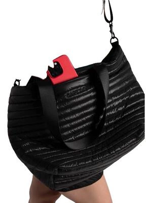 CAPEZIO Parker Quilted Tote Bag - Black
