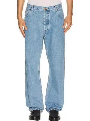 Thom Browne Japanese Selvedge Denim Pocket Jeans - Light Blue