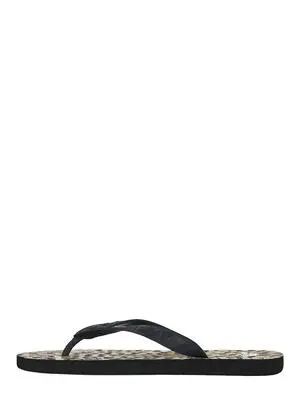 WACKO MARIA Leopard Print Beach Sandals - Brown
