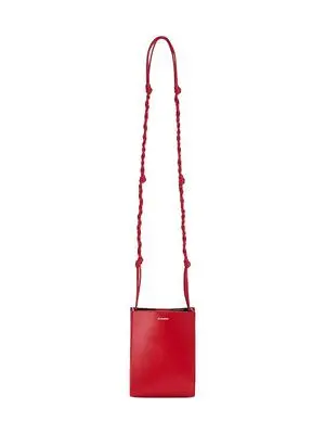 JIL SANDER Tangle Leather Shoulder Bag - Red