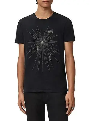 John Varvatos Eye & Elements Short Sleeve Graphic Tee - Black
