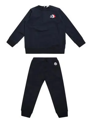 Moncler Crew Neck Sweatshirt And Jogger Set - Blu