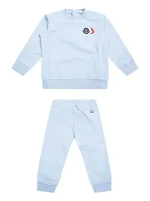 Moncler Zip-up Hooded Jacket And Wide-leg Pants Set - Grigio