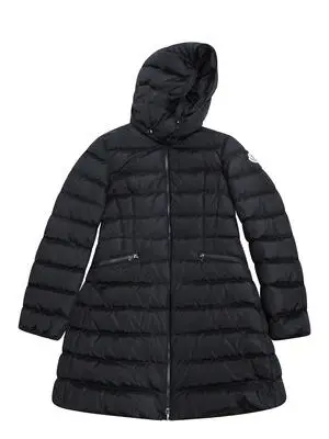 Moncler Charpal Long Puffer Jacket With Hood - Nero