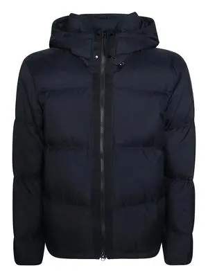 Stone Island Hooded Zip-up Puffer Jacket - Nero
