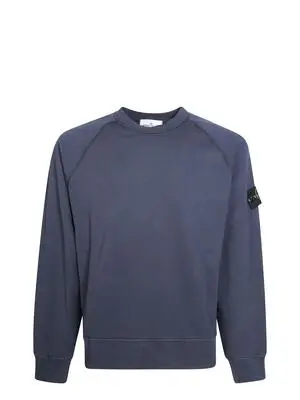 Stone Island STONE ISLAND Stone Washed Effect Crewneck Sweatshirt Blu