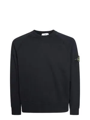 Stone Island Stone-heavy Cotton Sweatshirt - Nero