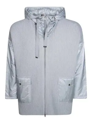 Herno Wool Hooded Wrap Mantle - Grigio