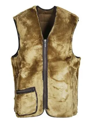 Barbour Warm Pile Zip Waistcoat - Marrone