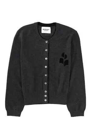MARANT ETOILE Lona Knit Cardigan - Grey