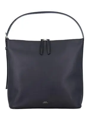 A.p.c. A.P.C. Vera Smooth Leather Shoulder Bag With Double Zip Nero