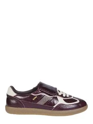 ALOHAS Patent Leather Lace-up Sneakers - Bordeaux