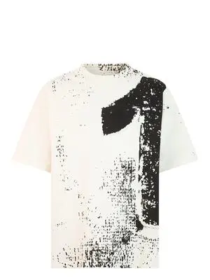 MAISON MARGIELA Maison Margiela Short Sleeve Cotton Graphic T-Shirt For Men White