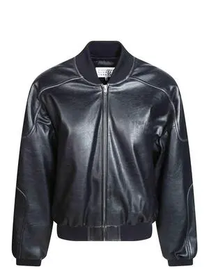 MAISON MARGIELA Bomber Jacket With Skin-inspired Finish - Nero