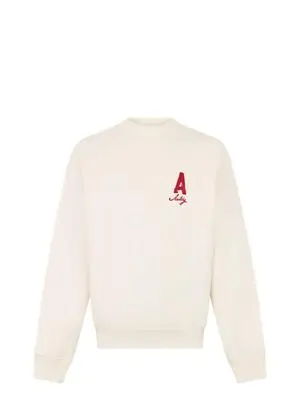 AUTRY Cotton Sweatshirt With Printed Logo - White