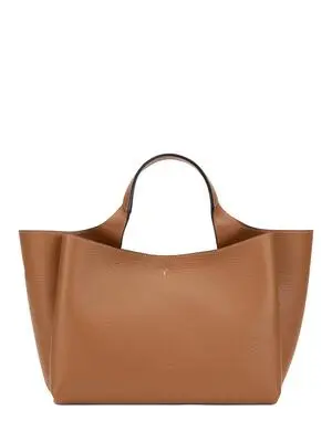 TOD`S Tod's Leather Tote Handbag, 29 Cm - Brown