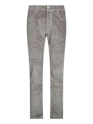 Jacob Cohen Bard Slim Fit Five-pocket Corduroy Pants - Grigio