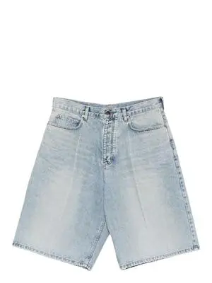 Balenciaga Light Wash Denim Shorts - Lightlblue