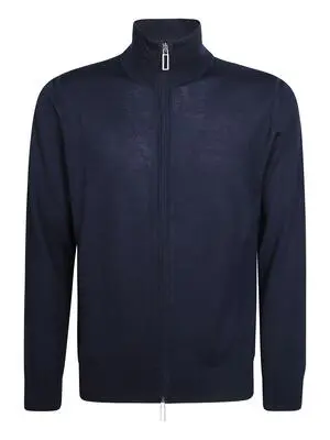 PAOLO PECORA Textured Zip-up Cardigan - Blu