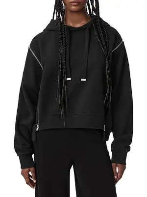 ALLSAINTS Ciara Cropped Hoodie - Black