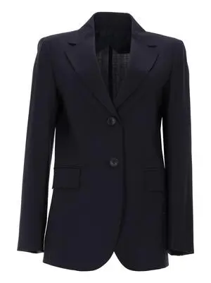 Max Mara Single-breasted Wool Jacket - Blue