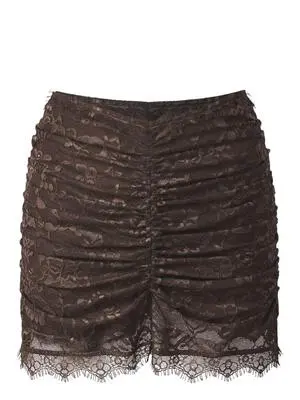 OW Selah Lace Mini Skirt - Brown
