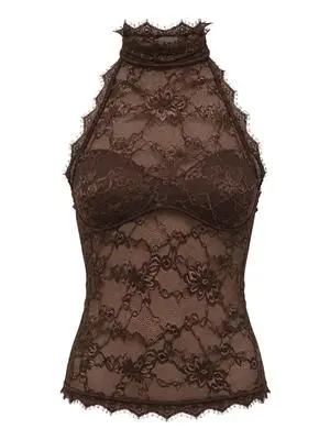 OW OW Collection Selah Lace Halter Top Brown