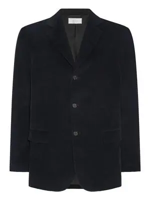 THE ROW Zach Single-breasted Corduroy Jacket - Black