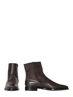 THE ROW Oscar Boot - Lacquer Brown
