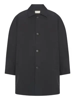 THE ROW Verna Cotton Poplin Car Coat - Black
