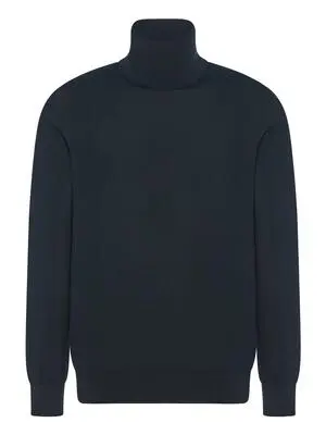 THE ROW Adlan Turtleneck Sweater In Ultrafine Merino Wool - Black