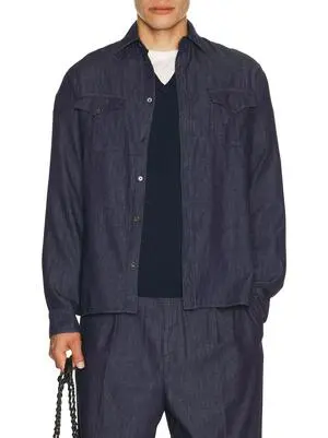 JIL SANDER Shirt In Denim-dark - Magnet